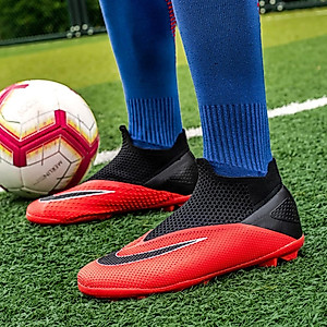 AOSENSS Unisex High-Top Ankle Care Football Shoes Soccer Cleats Fashion Comfy Walking Outdoor Indoor Training Athletic Sneakers