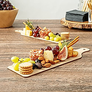 Restaurantware Nature Tek Bamboo Disposable Cheese/Charcuterie Board - 11 3/4" x 3 1/2" - 2 count box