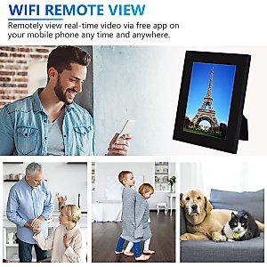 VANCHEER Hidden Camera Photo Frame WiFi Spy Cameras 1080P HD for Home Security Wireless Small Nanny Cam with Motion Detection, Remote View for Indoor Surveillance No Audio Function