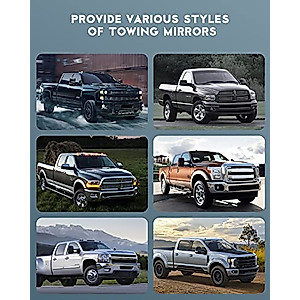 OCPTY Pair Set Towing Mirrors Manual Telescoping Side View Tow Mirror for 1988-1998 for Chevy for GMC CK 1500 2500 3500 (LH+RH)