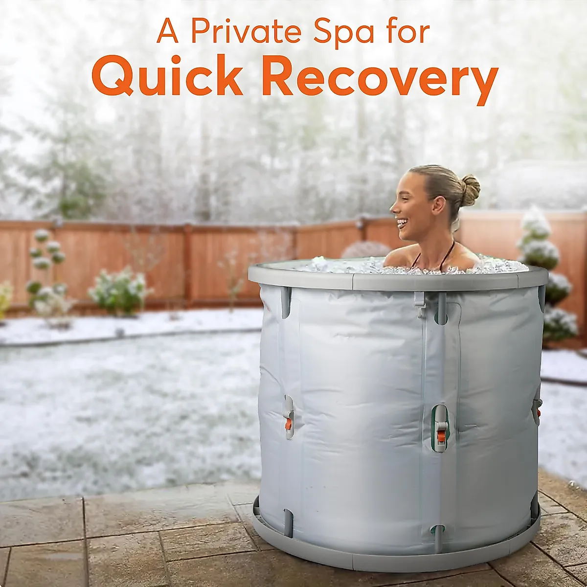 IcyShredZ Ice Bath Tub For Athletes - 6 Layered Ice Tubs for Cold Plunge with Collapsible Aluminum Frame and Cover – Portable Cold Plunge Tub For Cold Water Therapy