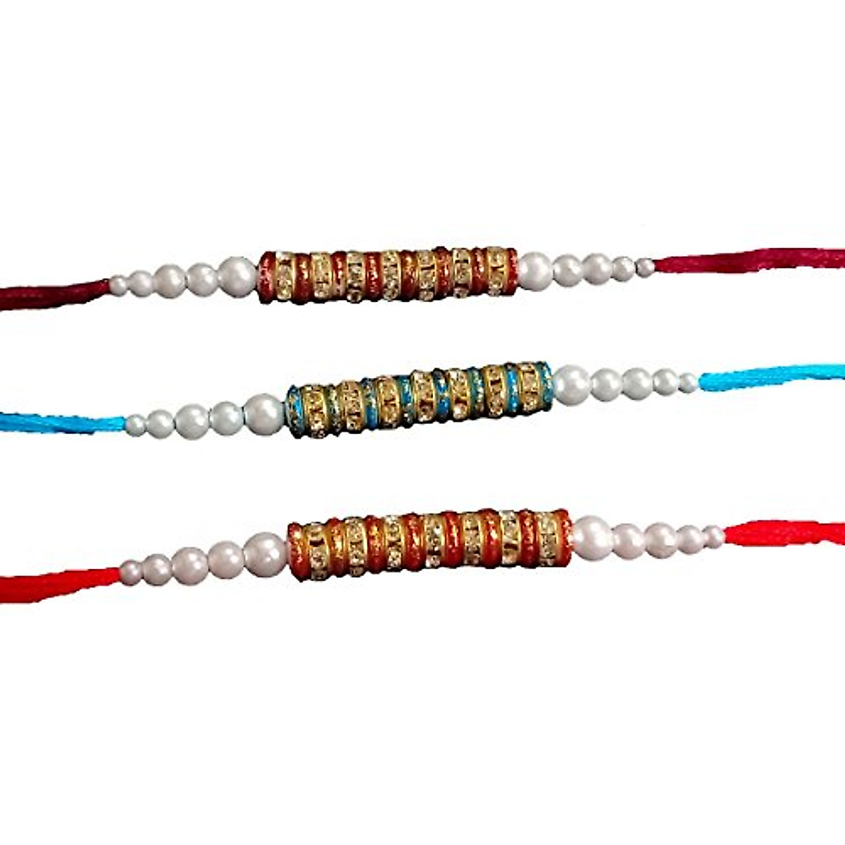 Set of Three Rakhi Thread,Designer Rakhi, Raksha bandhan Gift for Your Brother,Rakhi for Brother,Rakhi Bracelet,Rakhabandhan Rakhi,Rakshabandhan Festival(Multi Color Thread)