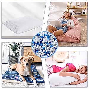 Hem Dgpsy 10lbs Shredded Gel Memory Foam Filling for Bean Bag Chair, Real Memory Foam Stuffing for Cooling Pillow, Couch, Pouf Beanbag Chair, Dog Bed, Cushion, Art Crafts