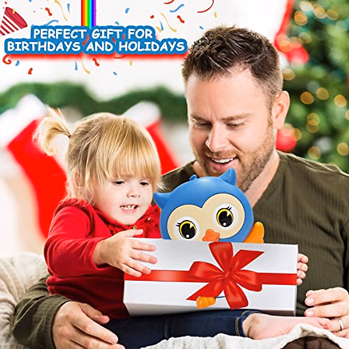 XINQEOW Baby Piano Toy, Infant Toys 6-12 Months, 3 Play Modes Owl Baby Light Up Toys, Lovely Baby Learning Toys 6 to 12 Months, Baby Einstein Piano Toys for Birthday Gifts