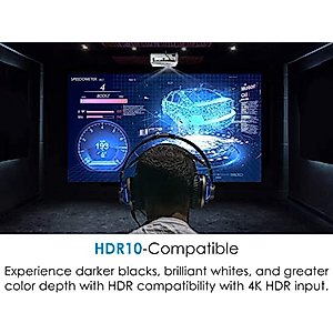Optoma GT1080HDRx Short Throw Gaming Projector | Enhanced Gaming Mode for 1080p 120Hz Gameplay at 8.4ms | 1080p and HDR support with 4K UHD input | Bright 3,800 Lumens for Day and Night Gaming | White