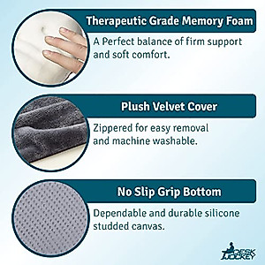 Jumbo Seat Cushion for Extra Wide Wheelchairs - 25 x 17 x 3.5 Inch Firm Cushion for Users up to 500lbs - Clinical Grade Memory Foam Chair Cushion - Relieves Sciatica, Tailbone and Back Pain