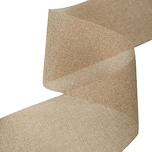 Tableclothsfactory 6" x10 Yards Natural Polyester Fine Rustic Burlap Jute Roll for Wedding Event Party Decorations DIY Arts and Crafts