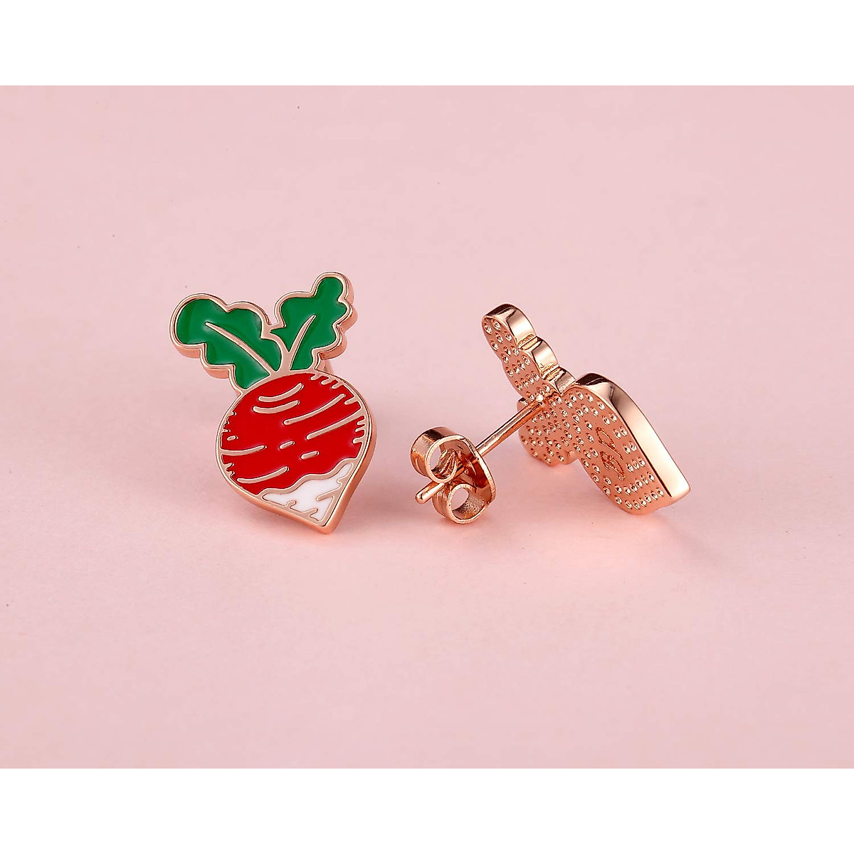 Fashion Cute Vegetable Fruits Pretty Radish Earrings for Women Summer Statement Jewelry - Perfect for Beach Holidays and Parties