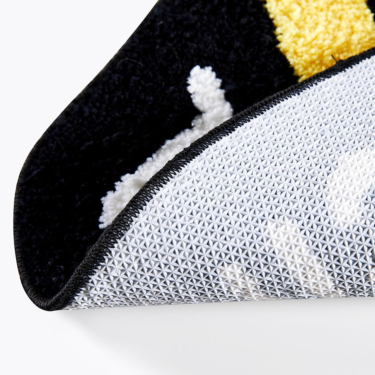 Ouyattle This is Fine Dog Rug, 2x3 Tufted Throw Rugs Non Slip Washable, Cute Funny Small Area Rugs for Bedroom Living Room Dorm, Cool Aesthetic Funky Shaggy Bathroom Rugs Funny Gift for her/him