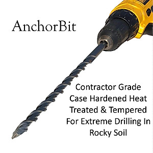 Keyfit Tools AnchorBit Pilot Hole Driver for Screw in Tent Stakes & Ground Anchors Rebar Steel J Hook Designed for Tough Soils Hardpan Rocky Ground Even Frozen Ground & Solid Ice is No Problem