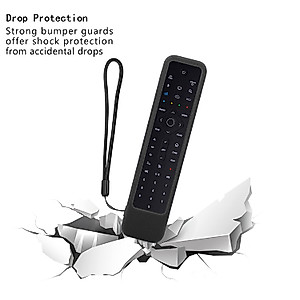 Protective Silicone Remote Case for Bose Soundbar 500 700 Remote Control, Shockproof, Washable and Skin-Friendly Cover, Non-Slip and Durable (Black)