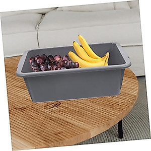 Levemolo 3pcs Restaurant Bowl Storage Box Dishpan Basin Tub Meat Prep Tub Dishwashing Tubs Utility Tub Wash Basin Tub Commercial Tote Tubs Rectangle Utility Dish Tub Storage Bins Pp Grey