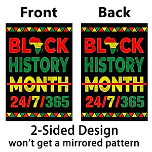 Nepnuser Black History Month Garden Flag Afro African American February Festival Holiday Party Decoration Double Sided Lawn Front Yard Sign