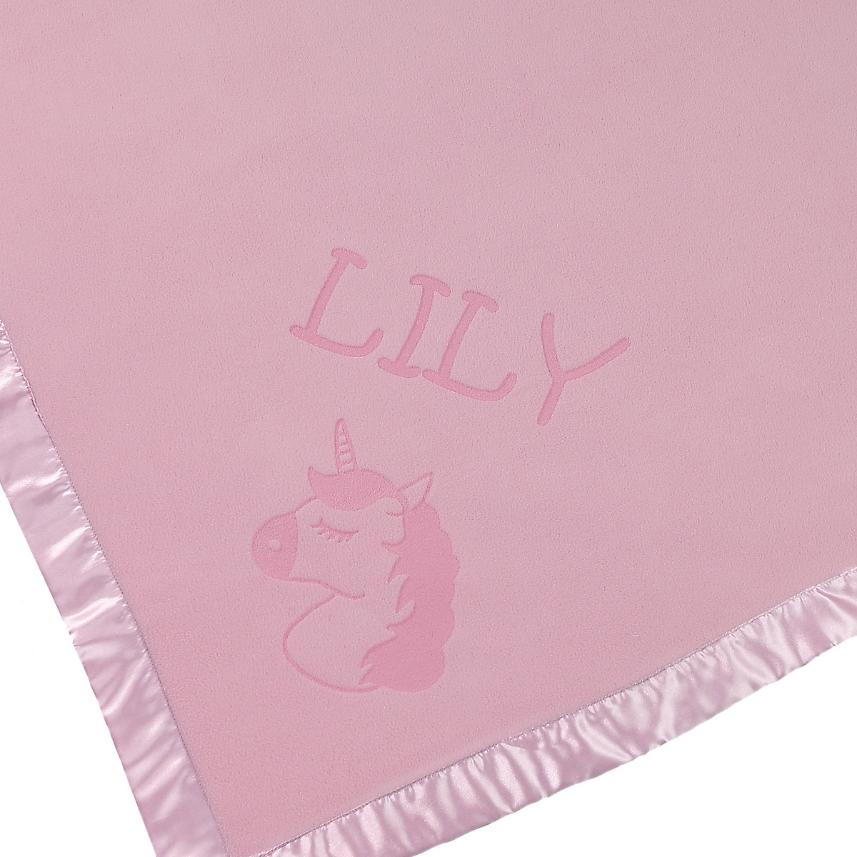 Custom Catch Personalized Unicorn Baby Blanket - Gift for Girl - Newborn or Infant - Pink