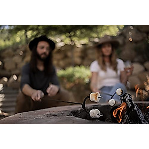 Barebones Roasting Sticks (2)- BBQ Accessories, S'more Sticks and Hot Dog Roasting Sticks for Campfire - Large Metal Skewers