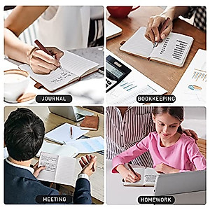 3 Pack Brown Leather Pocket Notebook Journal with 3 Pen for Men & Women Business Travel School Work,A6 Hardcover Small Notebooks Mini Cute College Ruled Notepads with Pen Holder,160 Pages Writing Journals with Lined Paper Note pads 3.7”x 5.7”