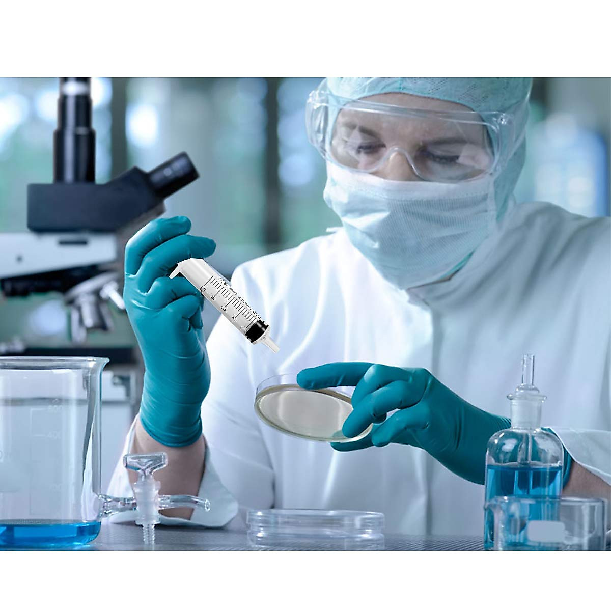 6 Pack – 5ml Plastic Syringe with Measurement, No Needle Suitable for Refilling and Measuring Liquids, Feeding Pets, Oil or Glue Applicator