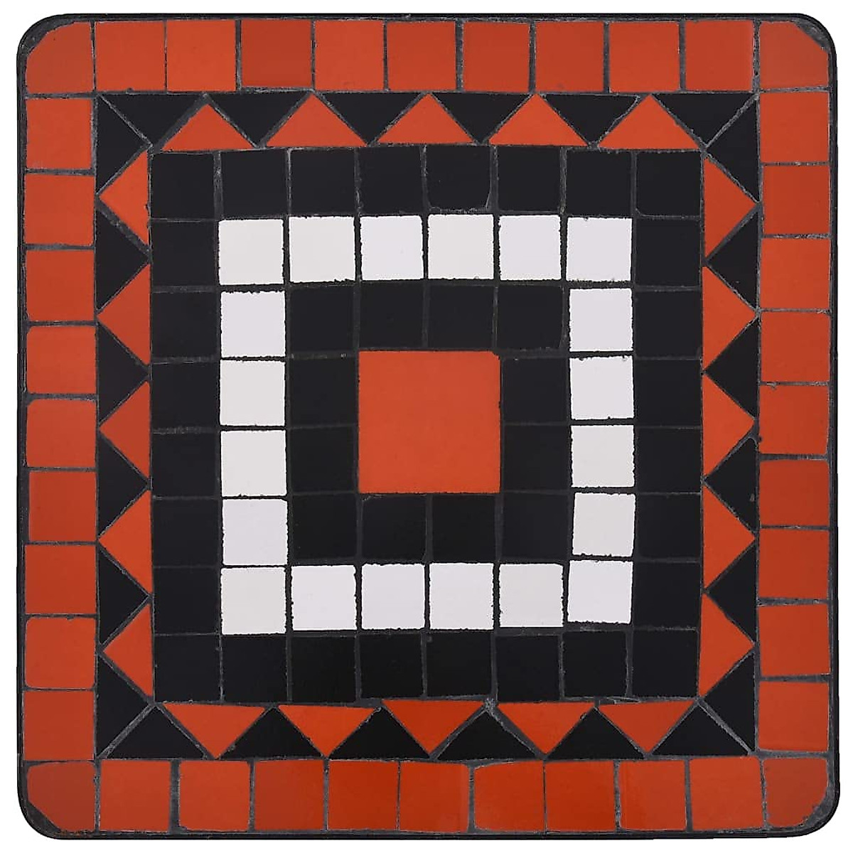 KTHLBRH (Fast Shipments) Plant Stand, Flower Pots Shelf Rack, Plant&Planter Display for Living Room, Balcony,Bedroom and Patio Garden Mosaic Side Table Terracotta and White Ceramic