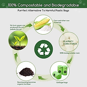 90 Count Biodegradable Cat Litter Bags Compatible with Meo* Self-Cleaning Litter Box, Pet Automatic Waste Drawer Liners, Drawstring Kitty Compostable Poop Replacement Bags (18.1" x 15")