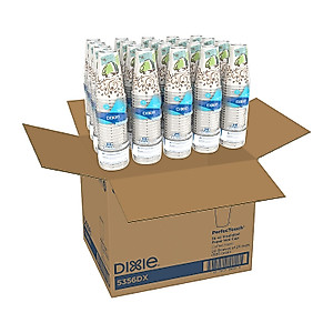 Georgia-Pacific PerfecTouch 5356DX WiseSize Coffee Design Insulated Paper Cup, 16oz Capacity (Case of 20 Packs, 25 per Pack)