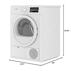 Bosch 300 Series 24-Inch Condensation Dryer - ENERGY STAR - WTG86403UC - White