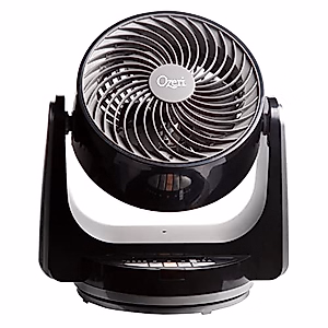 Ozeri - OZF6 Brezza III Dual Oscillating 10" High Velocity Desk Fan, Black/Gray