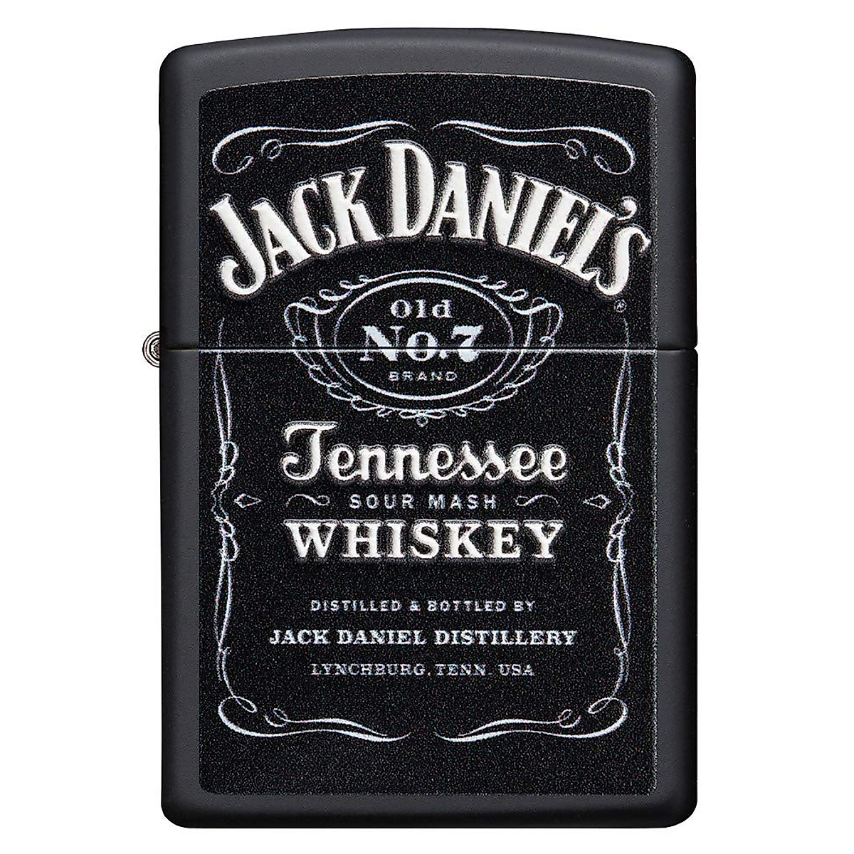 Zippo Jack Daniels Texture Black Matte Pocket Lighter, One Size