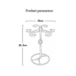 SLATIOM Cup Rack Wine Glass Rack Wine Glass with 6 Hooks Stainless Steel Hanging Standing Cup Rack (Color : E, Size : 1 pcs)