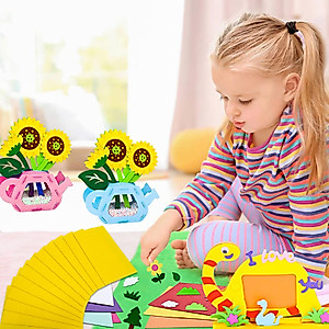 Jtnohx Stiff Craft Felt Sheets, 2mm Thick Felt Fabric for Crafts, 12pcs 7 x 11.3 inch Color Felt Squares for Sewing (Yellow)