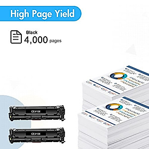 INFITONER 305X Black High-Yield Toner Cartridge 2-Pack Compatible Replacement for HP 305X 305A CE410X CE410A for pro 400 Color MFP M451dn M451nw M475dn M476nw M476dn M476dw M451 M475 M351 M375 Printer