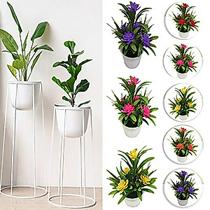 TUANJIE Outdoor Flower Fake False Plants Flowers Artificial Garden Decor with Pot 5 Head Home Decor for Home Decor Wedding Decorative Flowers DIY,Yellow