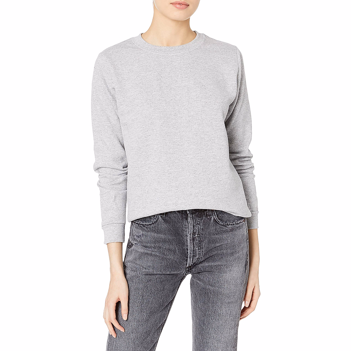 Gildan womens Fleece Crewneck Sweatshirt, Style G18000fl Sweatshirt, Sport Grey, Medium US