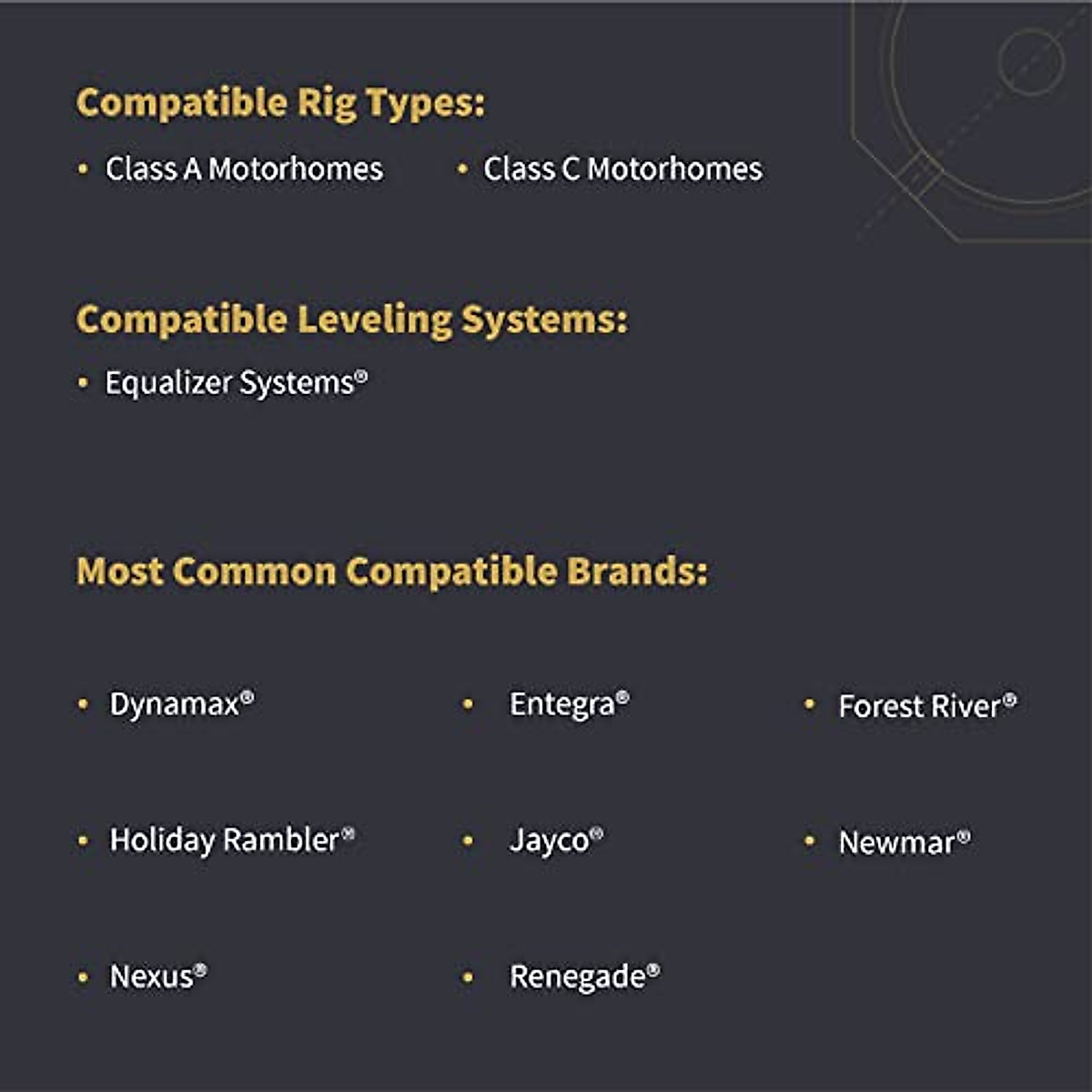 SnapPad EQ Permanently Attached RV Leveling Jack Pad for Equalizer Landing Feet (Octagon 4-Pack)