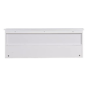 Mbolyeer Wall Mount Coat Rack with Shelf: Entryway Wood Storage Cubes with 4 Dual Hooks - 38.5 Inch Wooden Floating Shelves with Hanging - for Living Room Bathroom Kitchen (White)