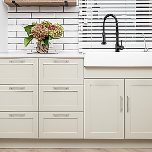 Ravinte 30 Pack | 7.38'' Cabinet Pulls Brushed Nickel Stainless Steel Kitchen Drawer Pulls Cabinet Handles 7-3/8”Length, 5” Hole Center with Mounting Template