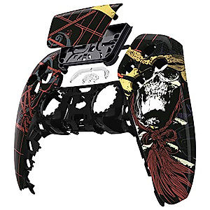 eXtremeRate Demon Samurai Touchpad Front Top Shell Compatible with ps5 Controller BDM-010 020 030 040 050, DIY Replacement Shell Custom Touch Pad Cover Compatible with ps5 Controller