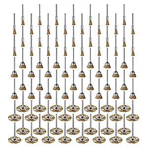 90 Pcs Wire Brushes Set, Rocaris Brass Wire Wheels Pen Brushes Set Kit Accessories for Rotary Tool