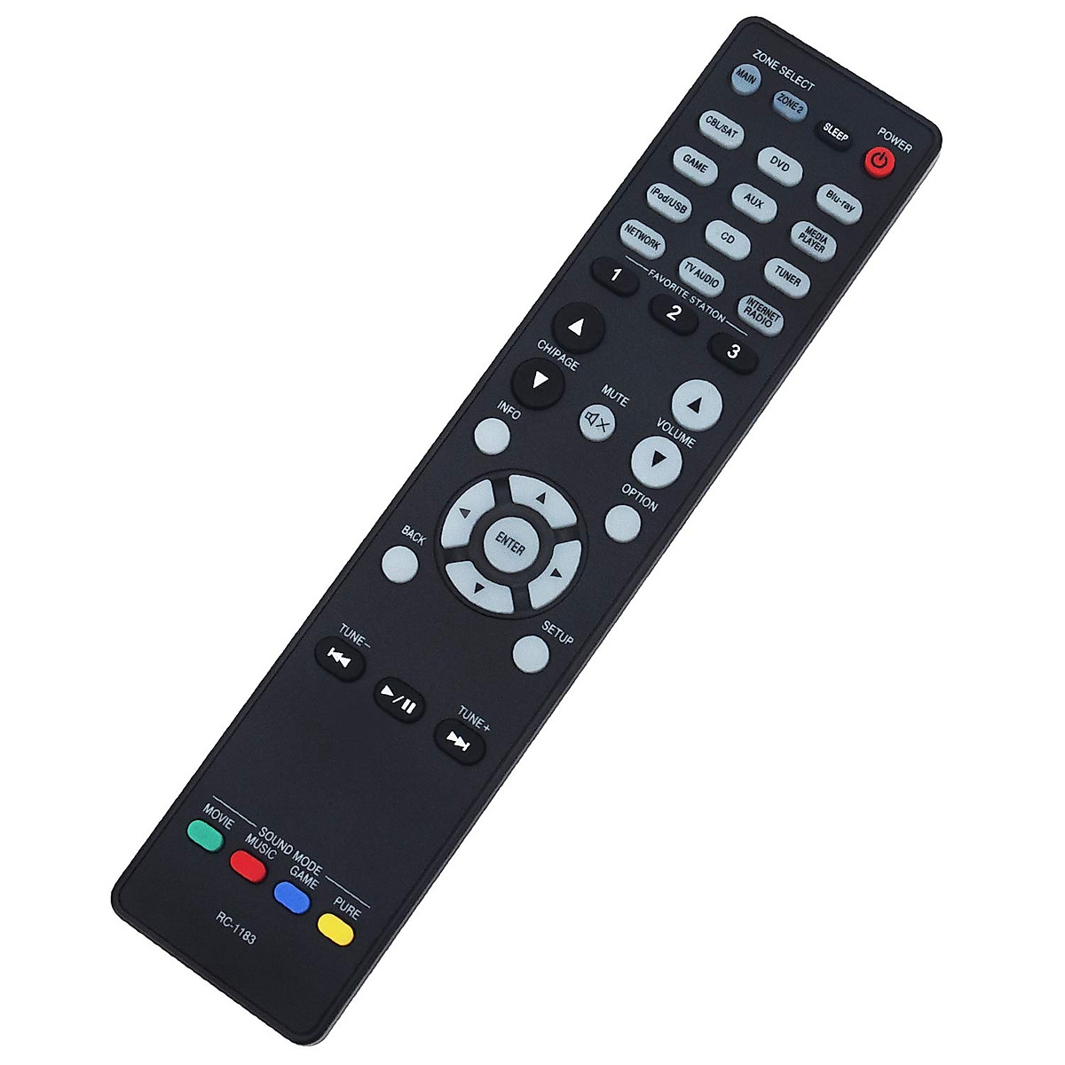 RC-1183 Replace Remote Control Applicable for Denon AV Receiver AVR-X2000 AVRX2000 AVR-E400