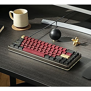 DROP + Redsuns GMK Red Samurai Keycap Set for 65% Keyboards - Compatible with Cherry MX Switches and Clones (65% 75-Key Kit)