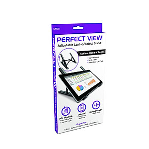 Perfect View Adjustable Laptop and Tablet Stand - Folds & Expands for Travel New