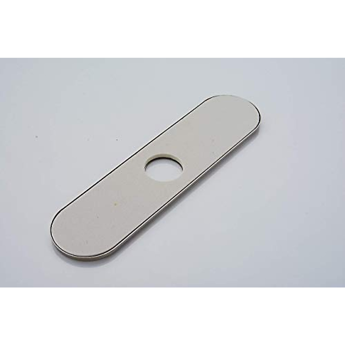 BWE Faucet Cover 10 Inch Deck Plate for 1 or 3 Hole Kitchen or Bathroom Sink Faucet Brushed Nickel Outside Escutcheon Plate Stainless Steel Plate Round Vessel Vanity Base Sink Hole Cover Round