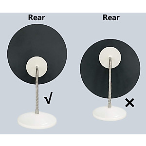 YEAKE Adjustable Flexible Gooseneck Makeup Mirror,360°Rotation Folding Portable Desk Vanity Mirror with Stand Shower Shaving Cosmetic Mirror Round Large