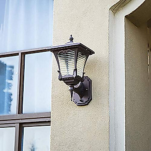Ksainiy Led Solar Outdoor Metal Wall Lamp Modern Minimalist Villa Garden Lamp Waterproof Outdoor Solar Light Home Garden Street Light Door Light