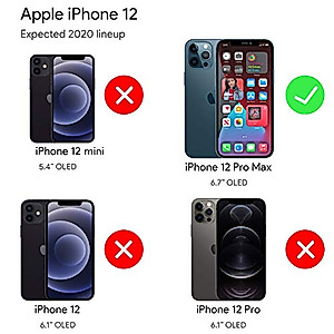 Fingic Compatible with iPhone 12 Pro Max 5G Case Holster Case Combo Shell Slim Rugged Case with Built-in Kickstand Swivel Belt Clip Holster Shockproof Cover for Apple iPhone 12 Pro Max 6.7 inch, Black