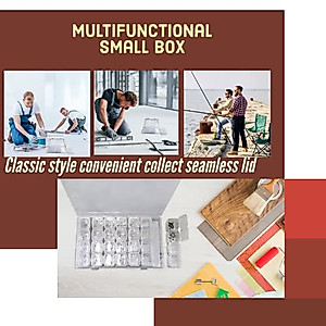 EKAMSS 28 grid multi-function storage box accessories can be opened separately 4 rows suitable for collection (transparent), 43x3x14, 01222