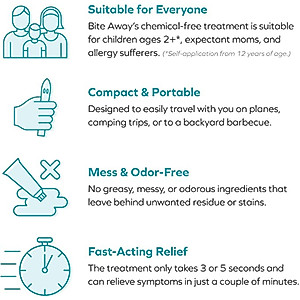 bite away - The Original Electronic Bug bite Treatment for Mosquito Bites, Made in Germany. Without Chemicals - Treatment by Heat, up to 300 Applications Possible with The First Set of Batteries