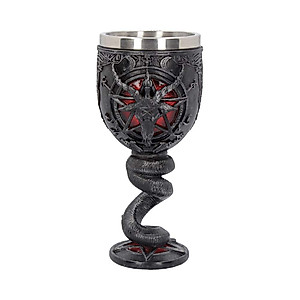 Nemesis Now Baphomet Goblet 16cm, Resin w/Stainless Steel, Black