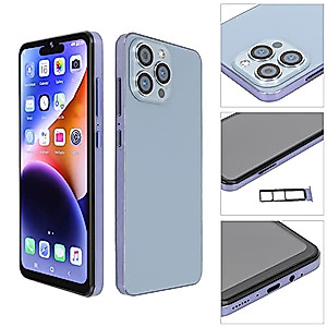 Zunate I14 Pro 3G Unlocked Smartphone, 6.53 Inch Large Screen, 4GB RAM 64GB ROM, Facial Unlocking Mobile Phone for Android 10.0, Dual 2 MP 8 MP Camera, Dual SIM Slot