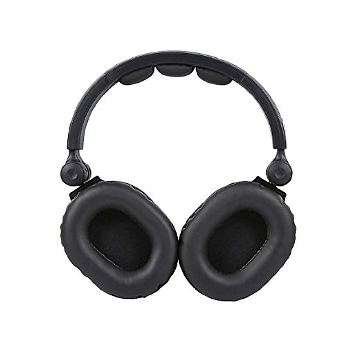 Monoprice Premium Hi-Fi DJ Style Over-The-Ear Pro Headphones with A Single-Button Inline Microphone/Controller - Black