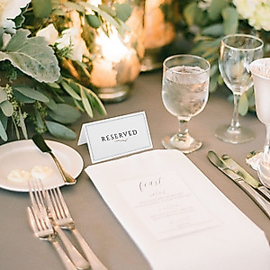 Place Cards,150 Pieces Small Table Cards with Gold Foil Border, Escort Cards, Name Cards, Wedding Place Cards for Wedding, Table, Dinner Parties, Seating Cards, 2" x 3.5" (White Silver)